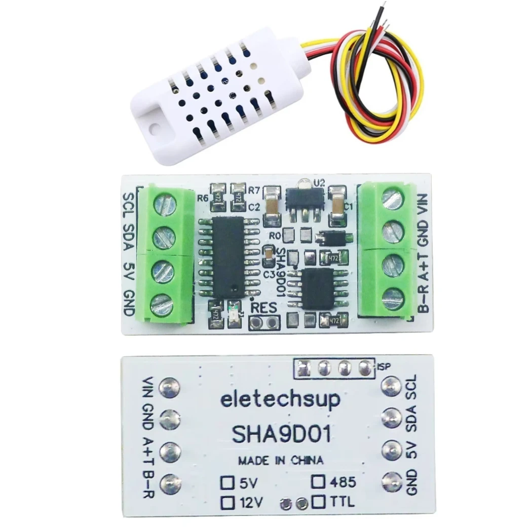 RS485 TTL Modbus Rtu Analog Remote IO SHA9D01 Module HMI PLC Expand ...