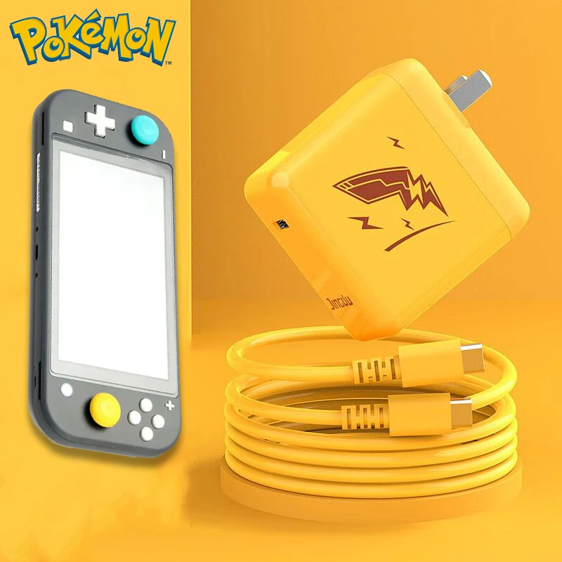 Pokemon Pikachu Power Adapter Charger for Switch PD Fast Charging 45W ...