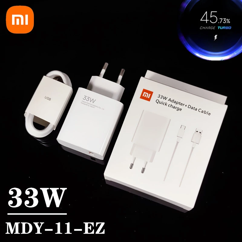 Original Xiaomi 33w 27w 30w EU Phone Turbo Fast Charger Type C Cable ...