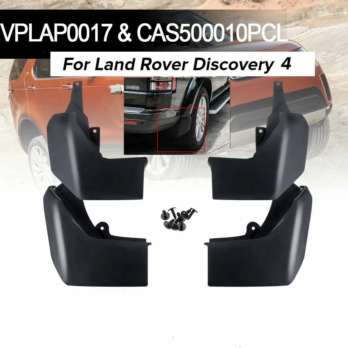 Car Mud Flaps For Land Rover Discovery 3 4 LR3 LR4 2010-2019 Fender ...