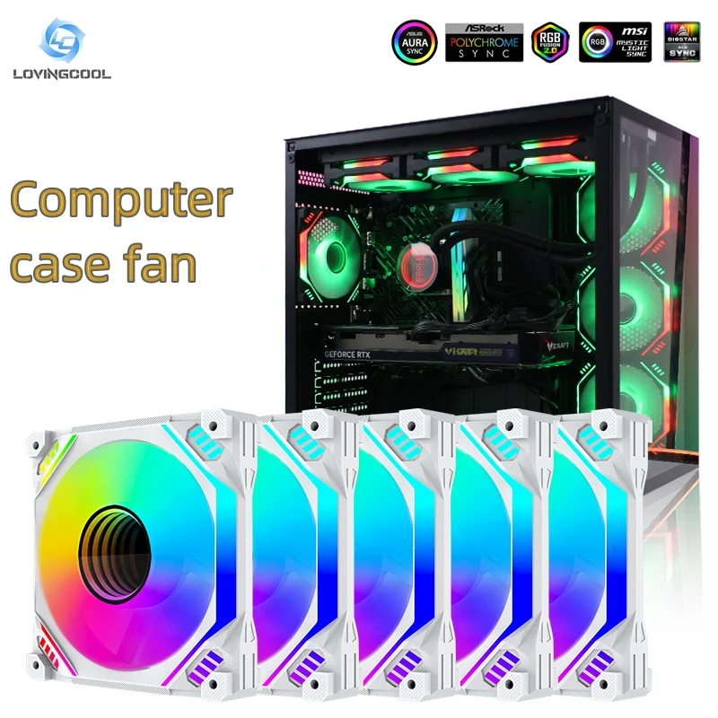 LOVING-COOL-PC-Case-Argb-Pwm-Fan-RGB-Heatsink-Aura-Sync-Sata-Port-12cm ...