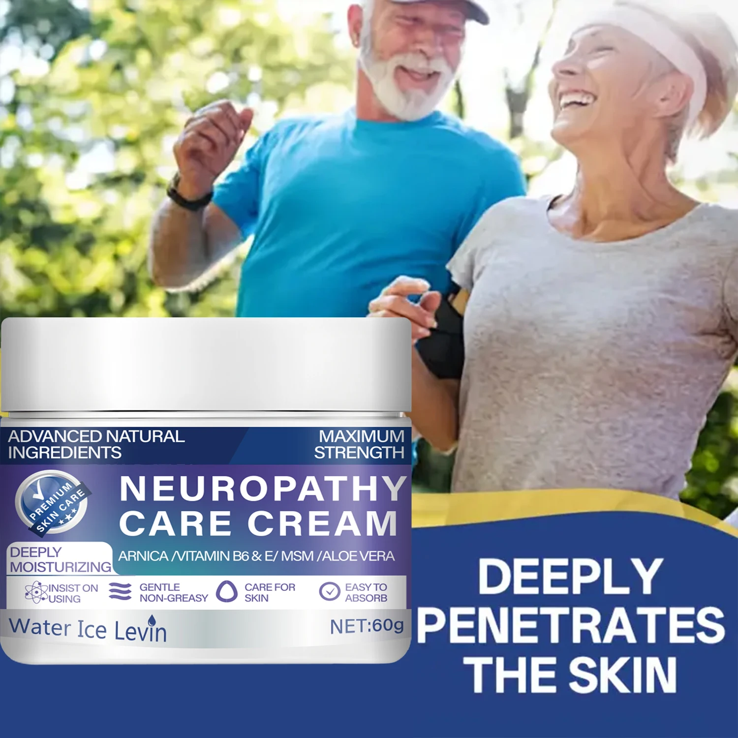 Water Ice Levin Maximum Strength Neuropathy Cream - with Natural ...