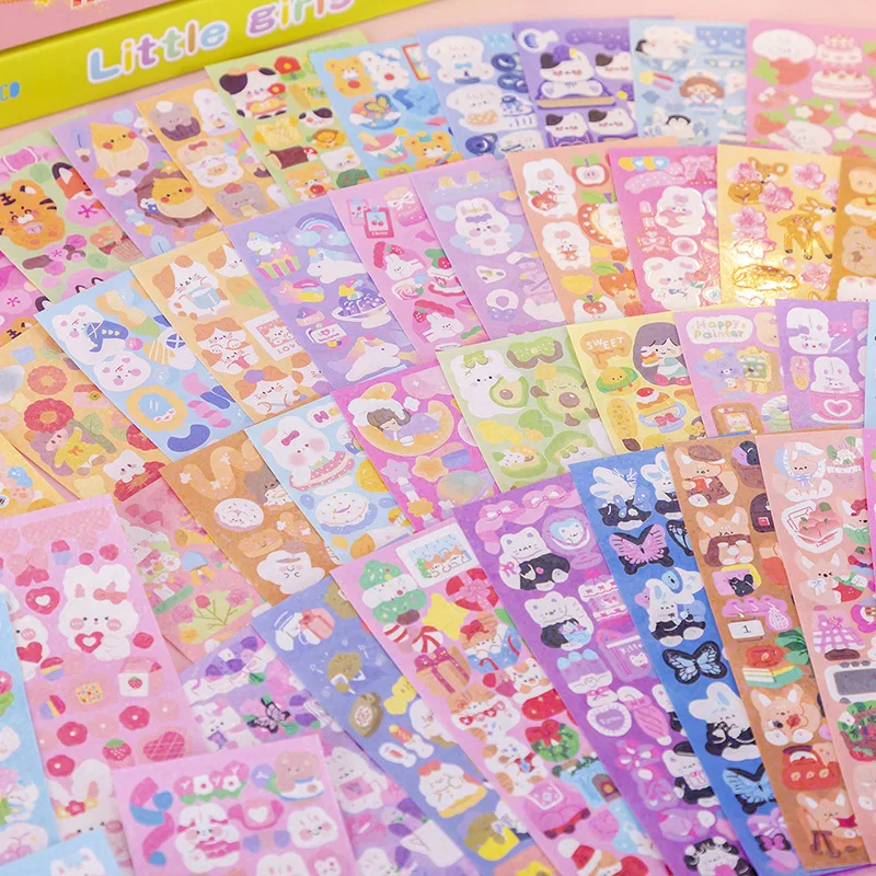 10Pcs-Cartoon-Cute-Laser-Starlight-Stickers-Decorative-DIY-Material ...