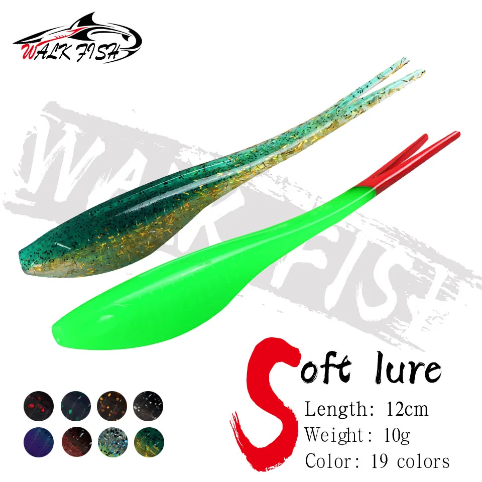 WALK-FISH-5pcs-Floating-12cm-10g-Drop-Shotting-Soft-Bait-Fishing-Lure ...