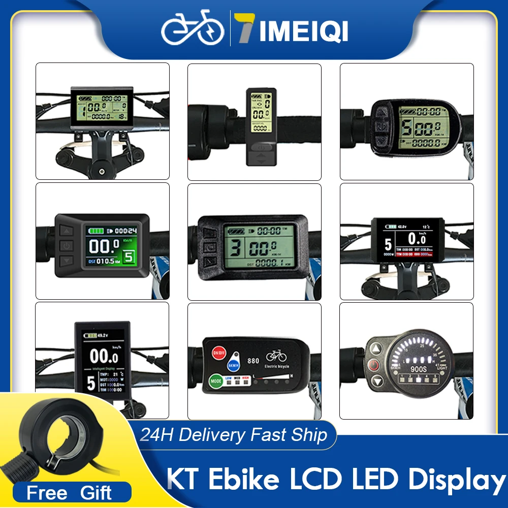 Elektrische Fiets Kt Lcd Led Display Waterdichte Sm Plug 24V 36V 48V ...