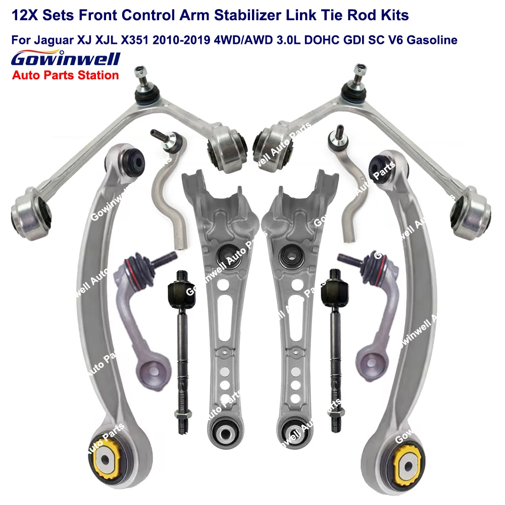 12pcs-Front-Control-Arm-Ball-Joint-Stabilizer-Link-Tie-Rod-Kits-For ...