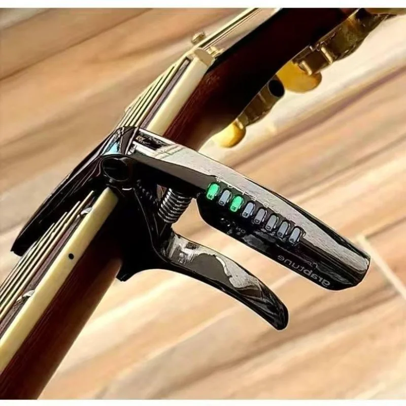 GT-100 2-in-1 Guitar Capo Tuner Multi-functional Zinc Alloy Built-in ...