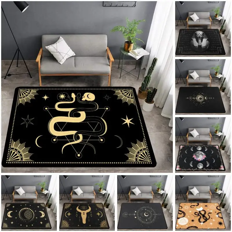 Black-Celestial-Snakes-Carpet-Area-Rug-Witch-Gothic-Pagan-Wiccan-Tarot ...