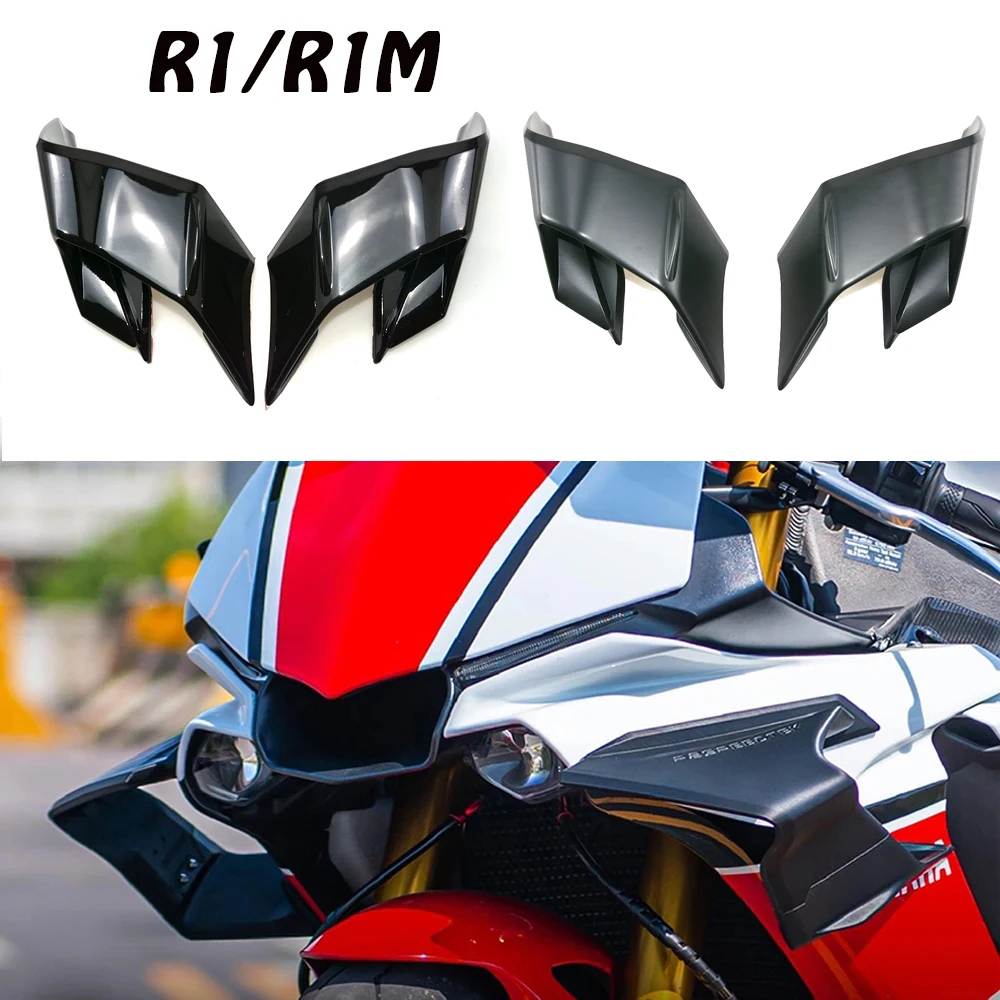Motorcycle-Aerodynamic-Winglets-Windshield-Fairings-For-Yamaha-R1-R1M ...