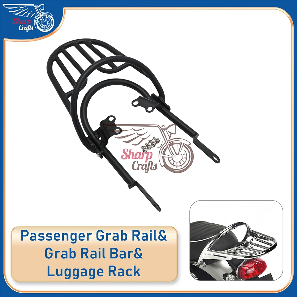 Motorcycle-Passenger-Luggage-Rack-Handle-grips-Seat-Grab-Rail-Bar-For ...