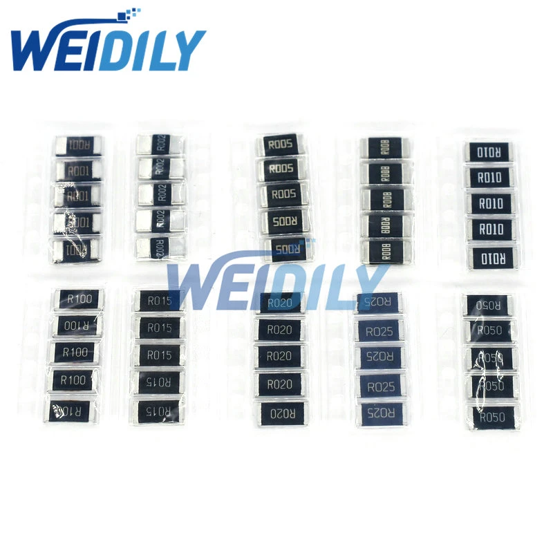 50pcs Alloy Resistance 2512 Smd Resistor Samples Kit ,10 Kindsx5pcs ...