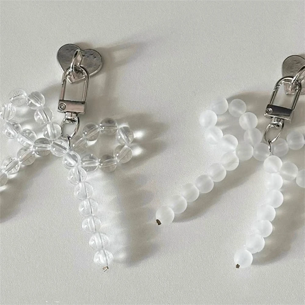 Ins-Korean-Simpe-Bow-Matte-Beaded-Phone-Pendant-Aesthetic-Pendant-Key ...
