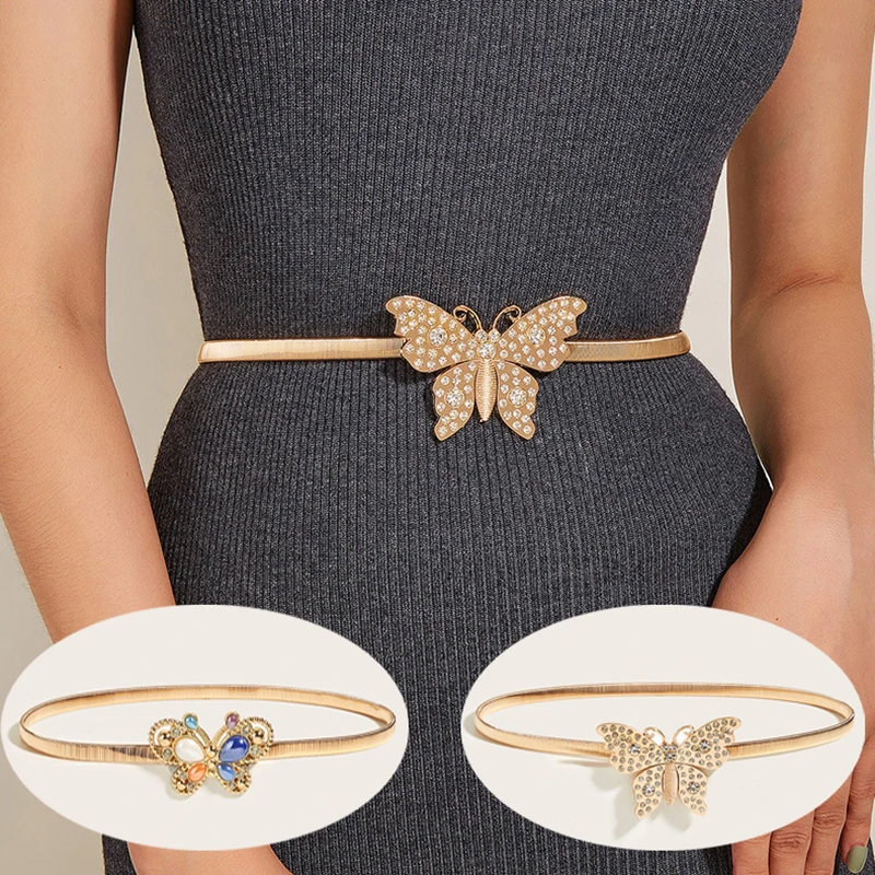 Metal-Spring-Belt-Women-s-Korean-Fashion-One-piece-Dress-Shirt-Sweater ...