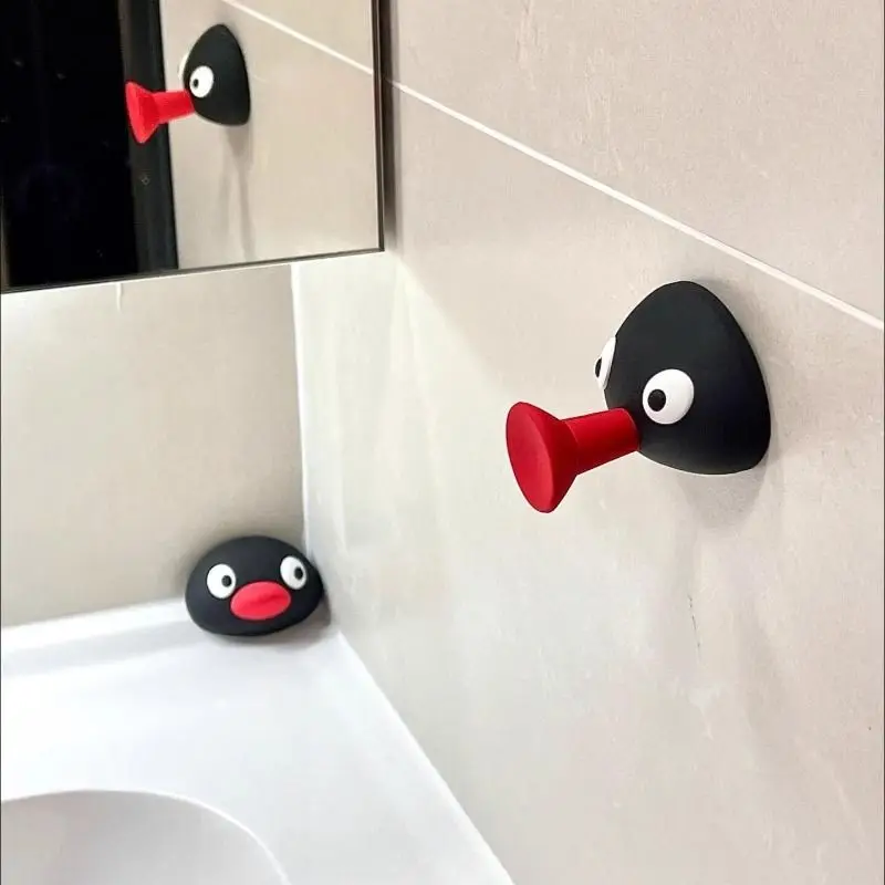 Cute-Penguin-Pout-Towel-Hook-Household-Storage-Accessories-Non-punch ...