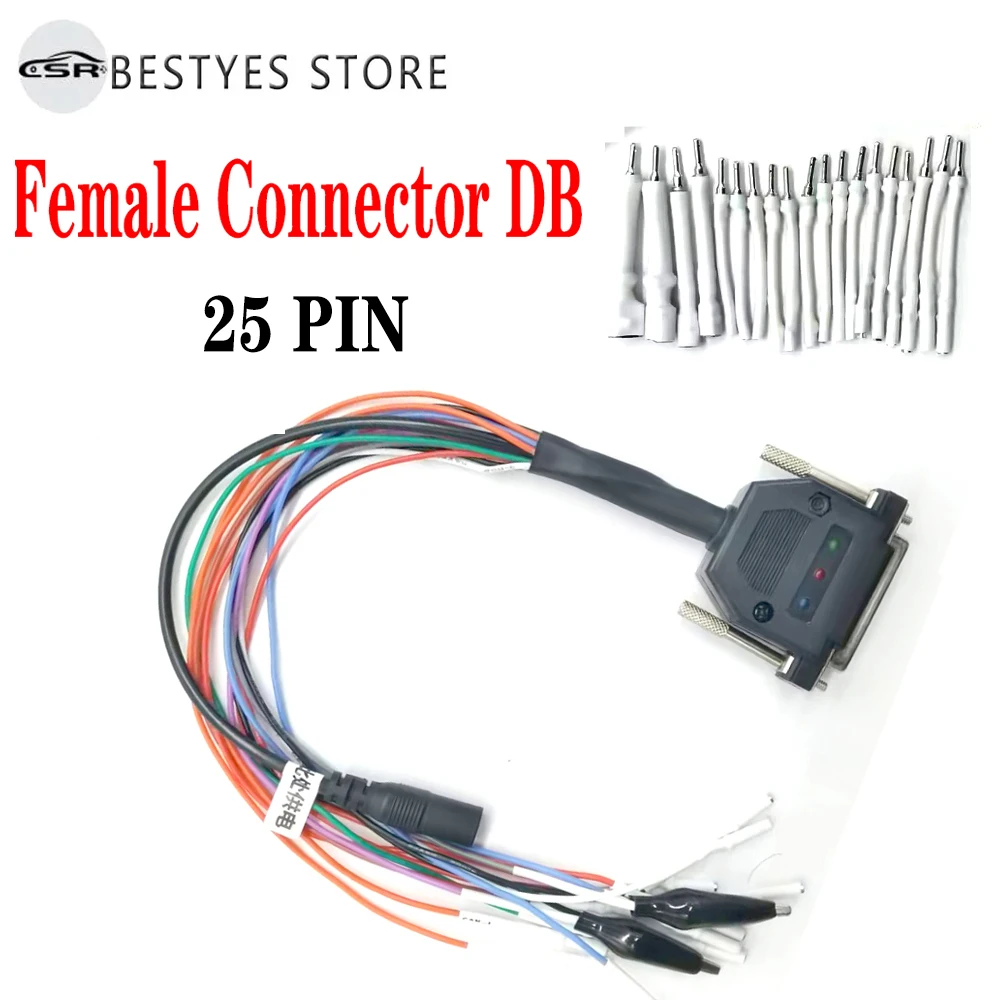 ODB2-Cable-DB-25pin-Purple-PCB-LED-Display-Pin-Bo-ot-Reset-Switch-Ben ...