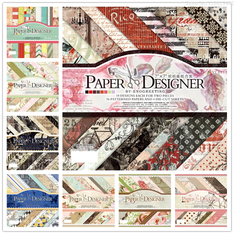16 Designs Paper Scrapbook | Paper Packs Scrapbooking | 6 X Paper ...