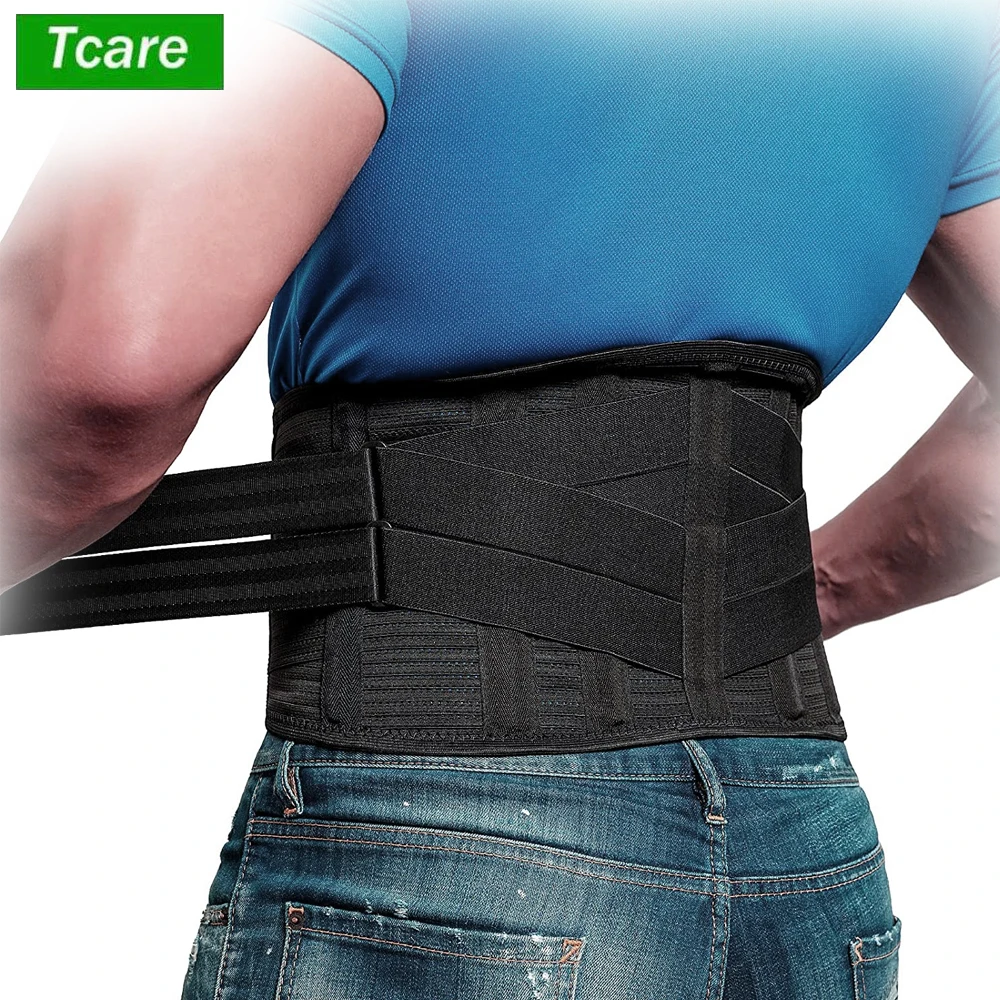 Tcare Double Pull Back Lumbar Support Belt Waist Orthopedic Brace Men ...