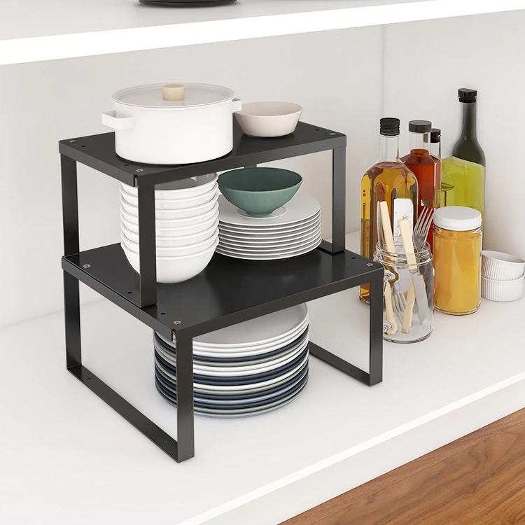 Simple-Kitchen-Countertop-Layered-Shelf-Desktop-Storage-Rack-Cabinet ...