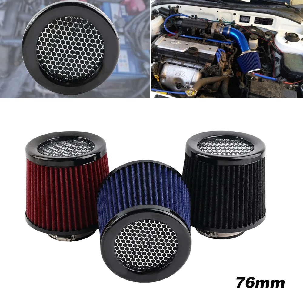 3in176-90-100-mm-Car-Air-Filter-Universal-High-Flow-Modified-Car-Racing ...