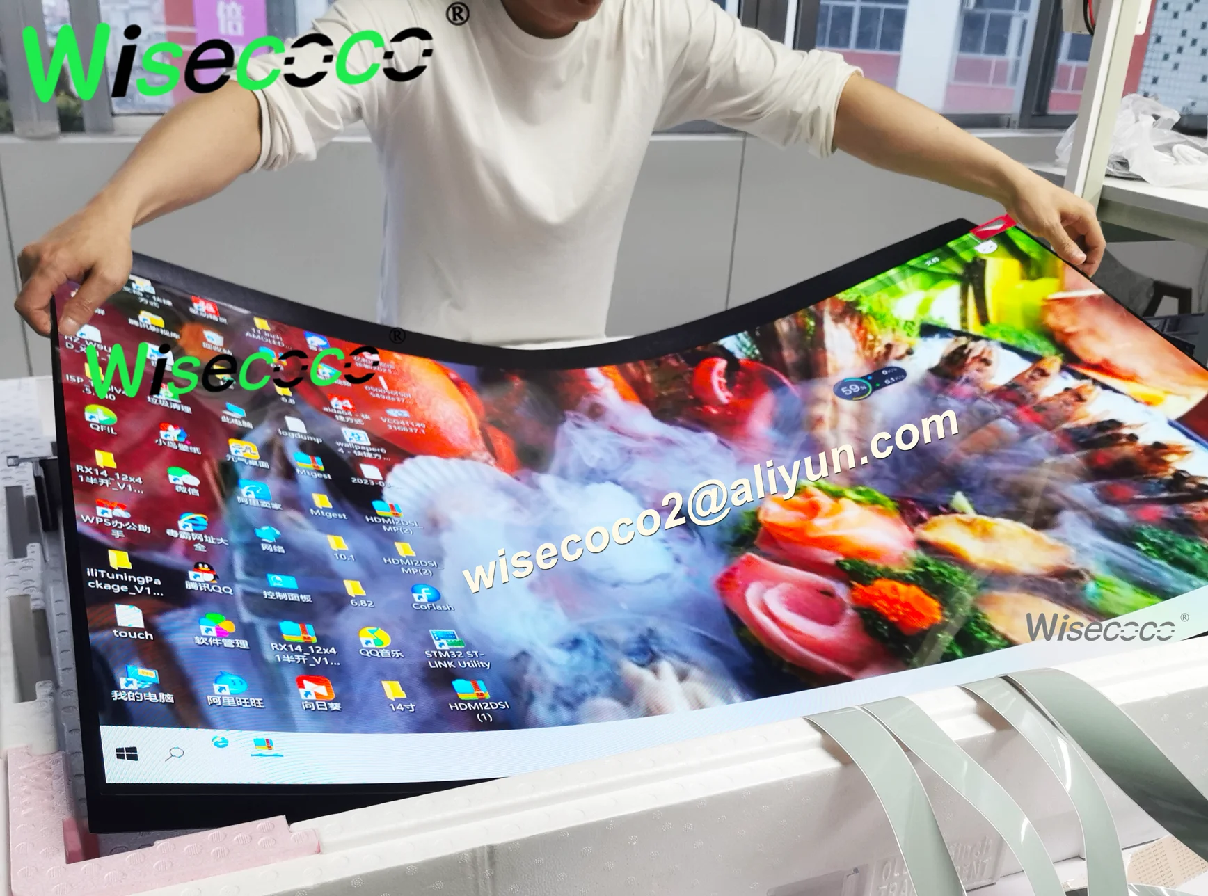 Wisecoco-55-Inch-OLED-Flexible-Display-1920x1080-Bendable-Amoled-Screen ...