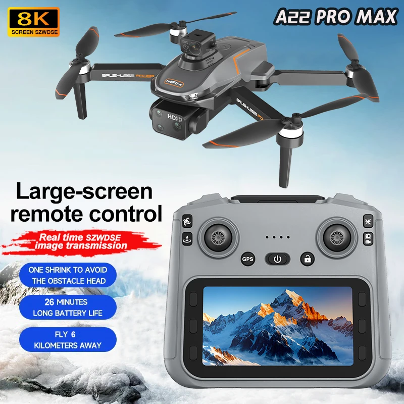 A22 PRO Professional GPS Drone 8K HD Camera Obstacle Avoidance Wide ...