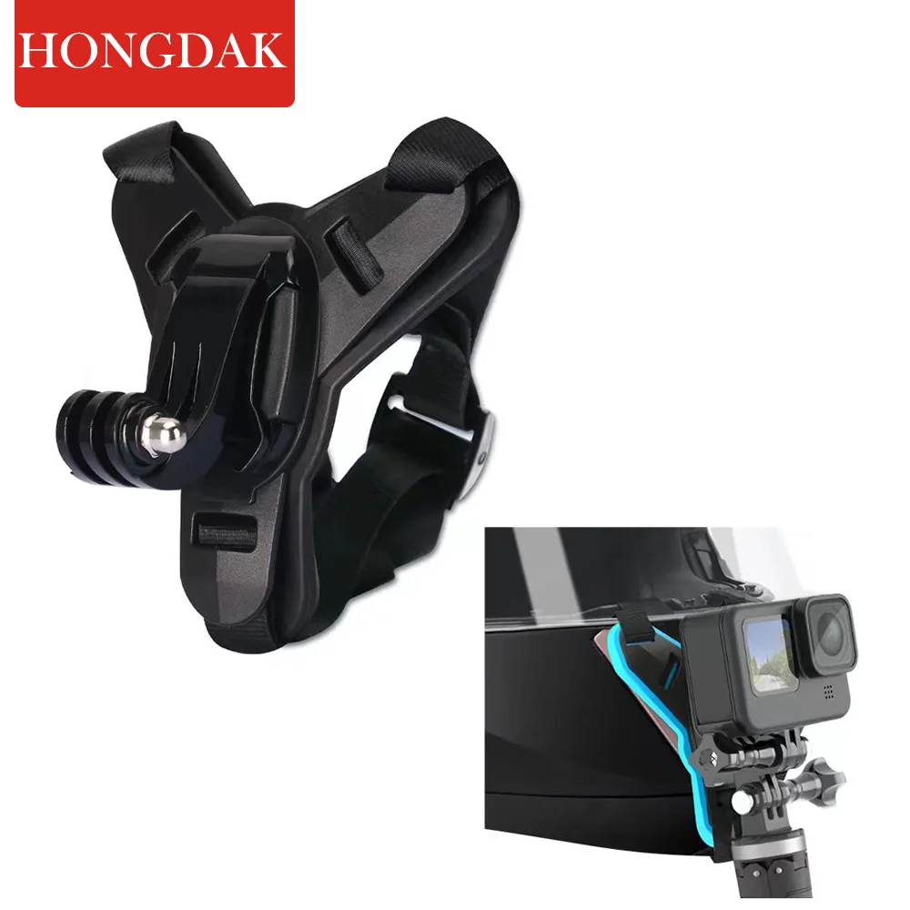 HONGDAK Motorcycle Helmet Chin Mount for GoPro Hero 11 10 9 8 7 6 ...