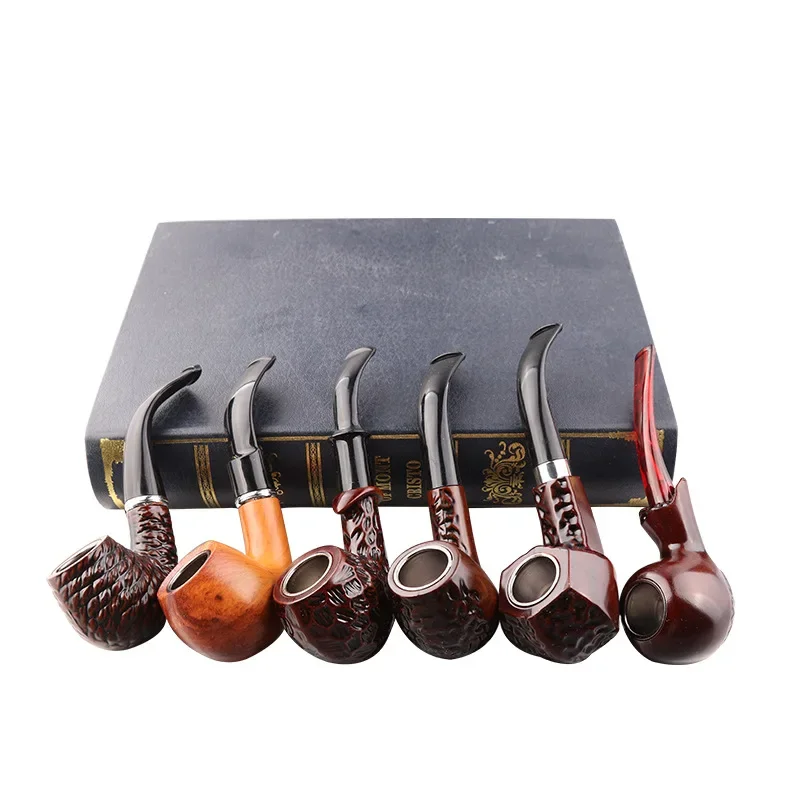 6-Pcs-Set-Classic-Style-Wood-Resin-Tobacco-Smoking-Pipes-Best-Gift-for ...