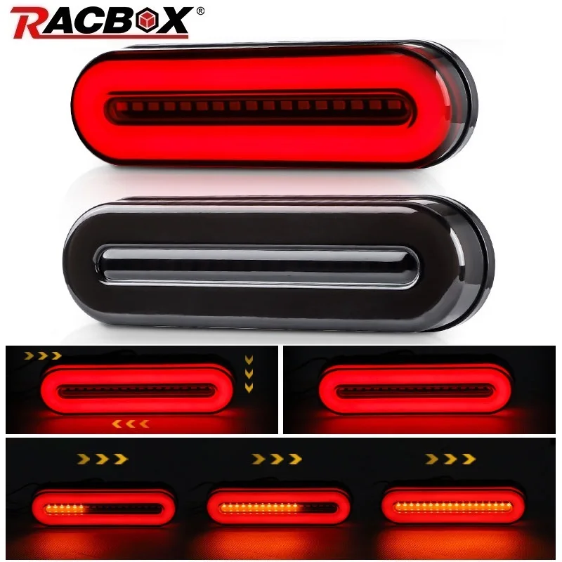 12v 24v Car Truck Led Flowing Turn Signals Brake Lights 3 In 1 Tail ...