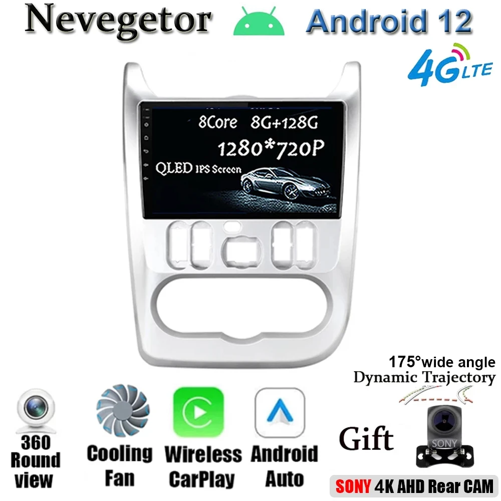 Android 12.0 Car Radio Multimedia Player For Renault Logan 1 Sandero Lada Lergus Largus Dacia ...