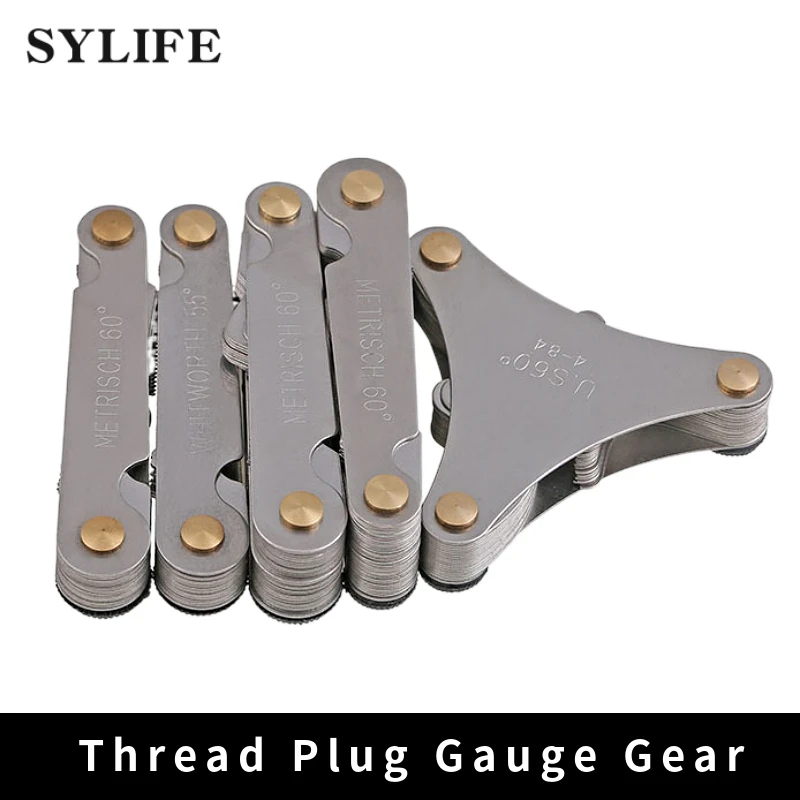 55-60-Degree-Metric-Inch-Thread-Plug-Gauge-Gear-Tooth-Screw-Pitch ...