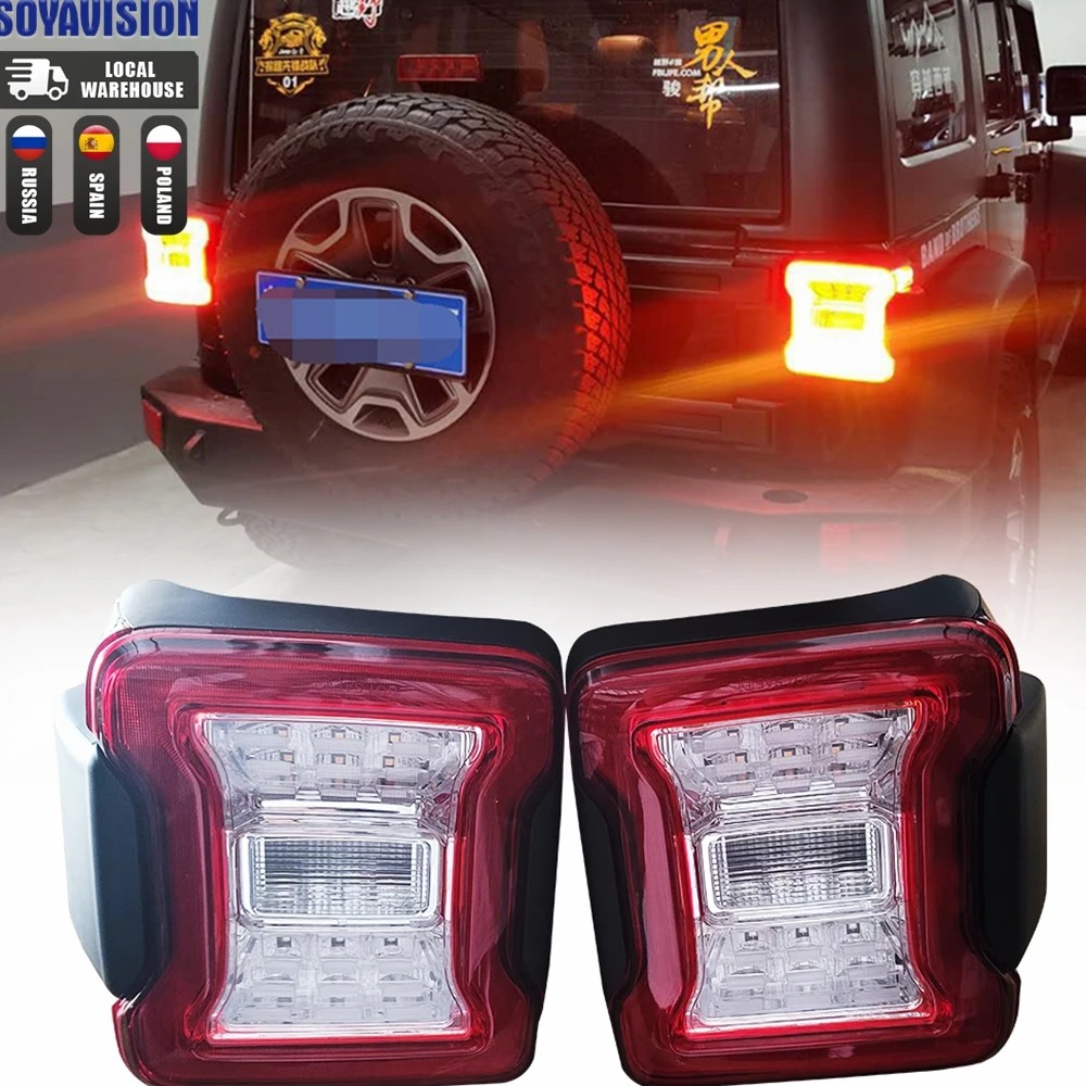 2pcs-led-tail-lamp-Car-Light-Euro-Version-For-Jeep-Wrangler-JL-2018 ...