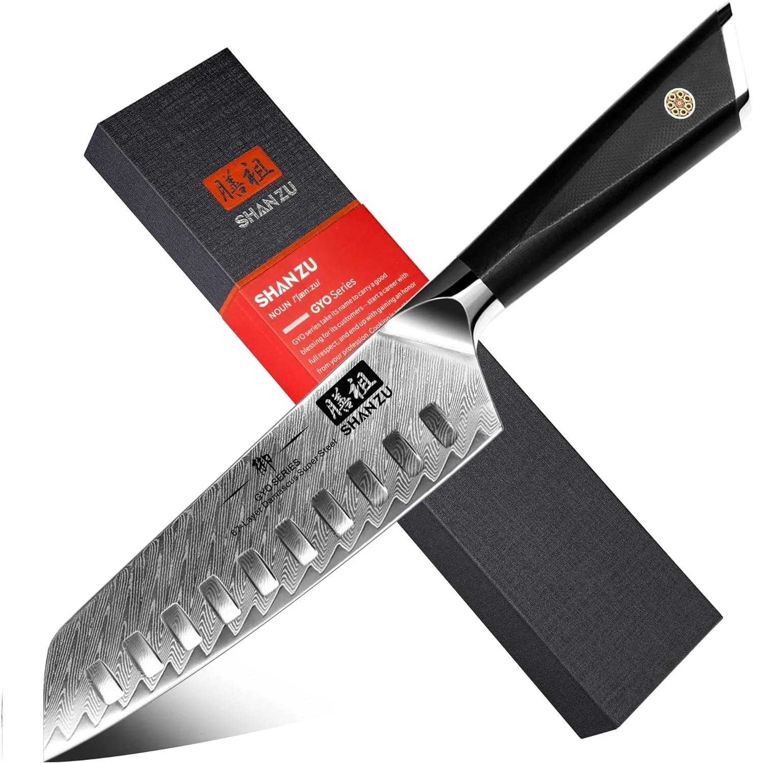 SHAN-ZU-67-layers-7-inch-santoku-Knife-Super-sharp-Steel-kitchen-knives ...