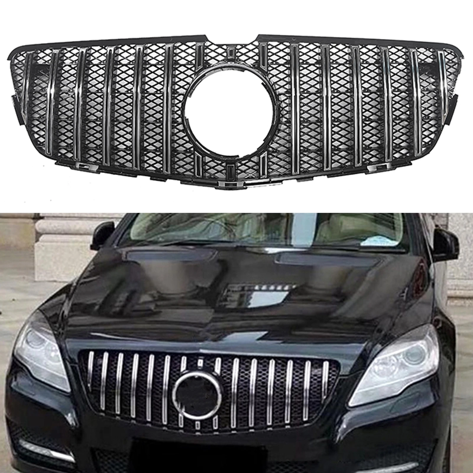 Front-Grille-Racing-Grill-For-Mercedes-Benz-R-Class-W251-R300-R320-R500 ...