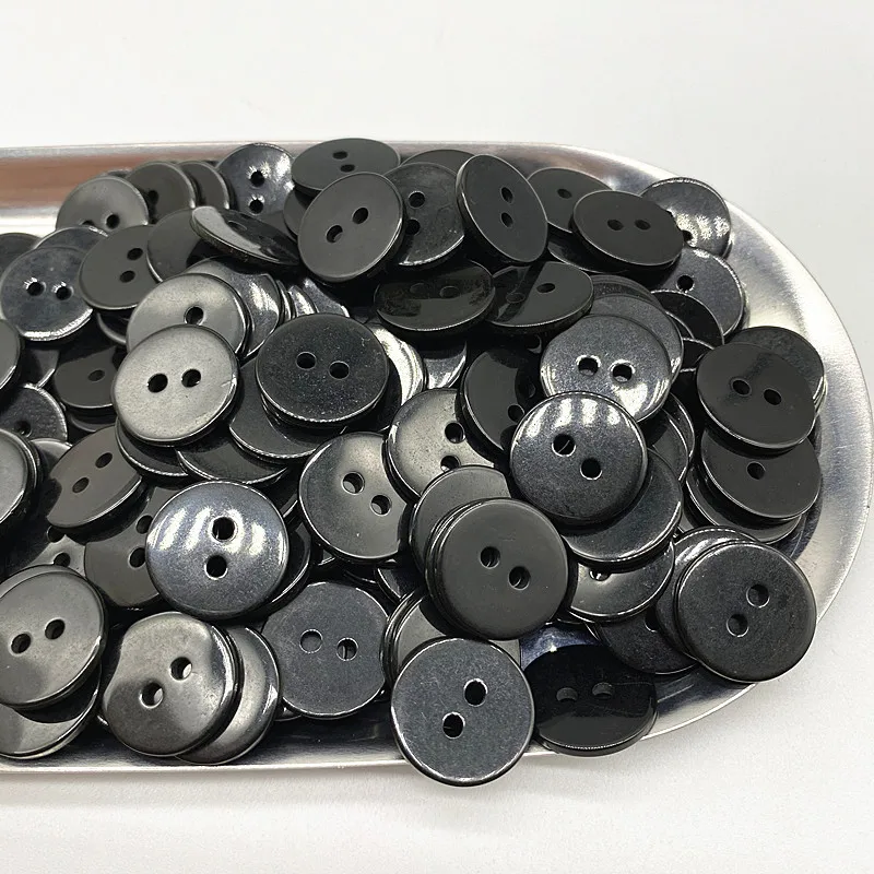 9--25mm Two Holes Small Buttons Black Suit Pad Button Bread Round Resin ...