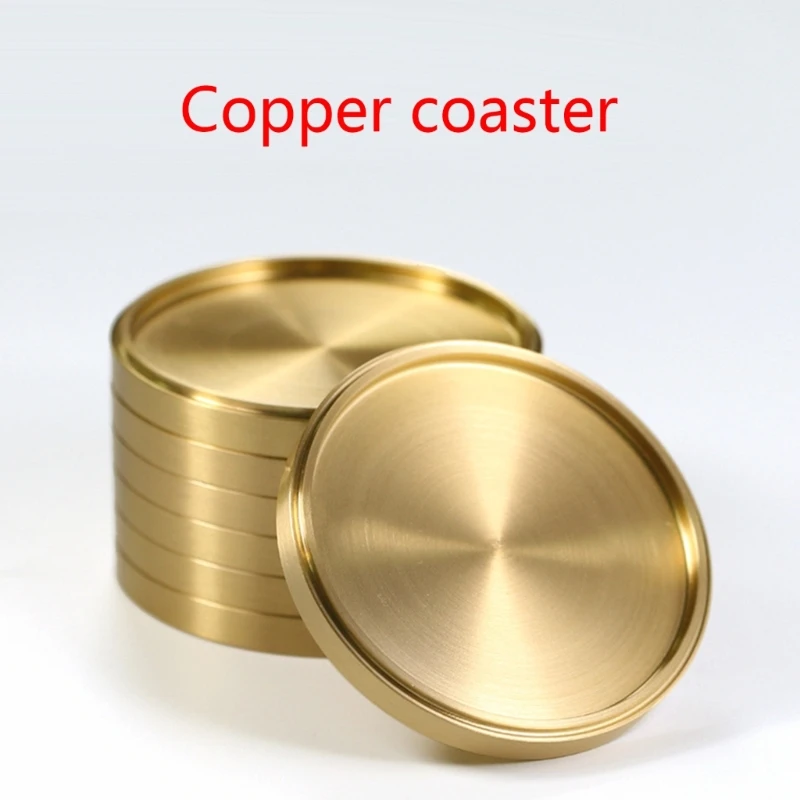 Brass-Coaster-Copper-Cup-Coasters-Home-Decor-Drink-Coaster-for-Bar-Home ...