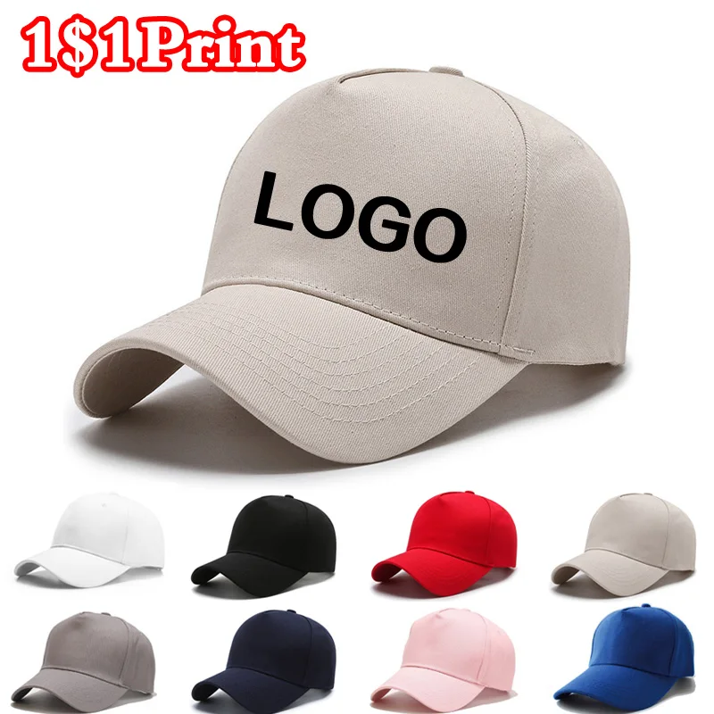 High-end-pure-cotton-baseball-cap-customization-logo-neutral-duckbill ...