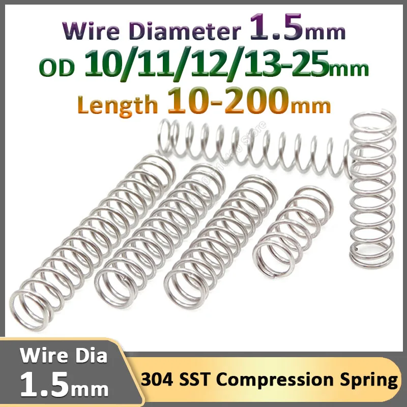 1-5mm-Stainless-Steel-Compression-Spring-Cylidrical-Coil-Rotor-Shock ...