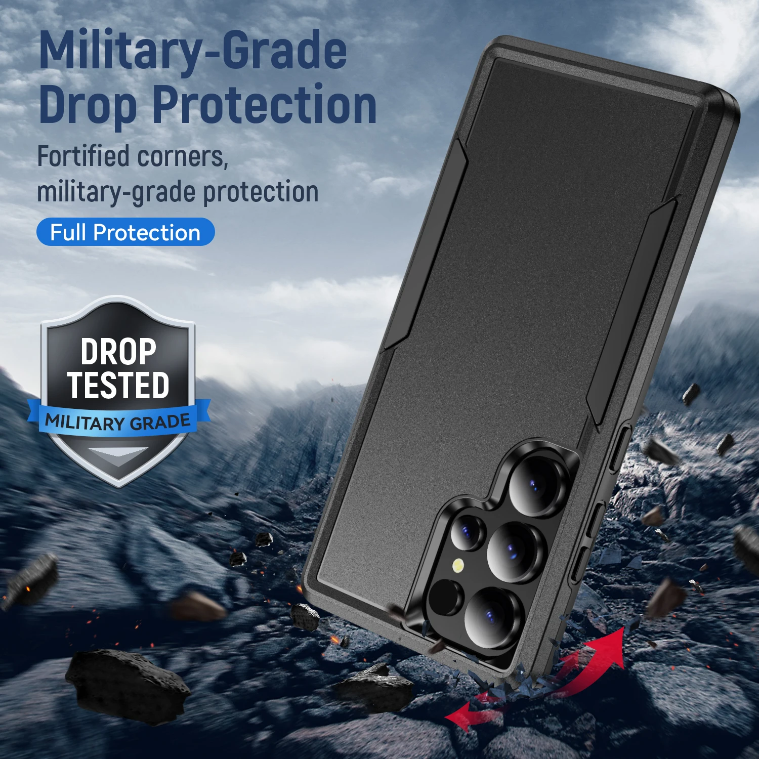 Жесткий чехол Armor Cover для Samsung Galaxy S25 Ultra S24 Plus S23 S22 ...