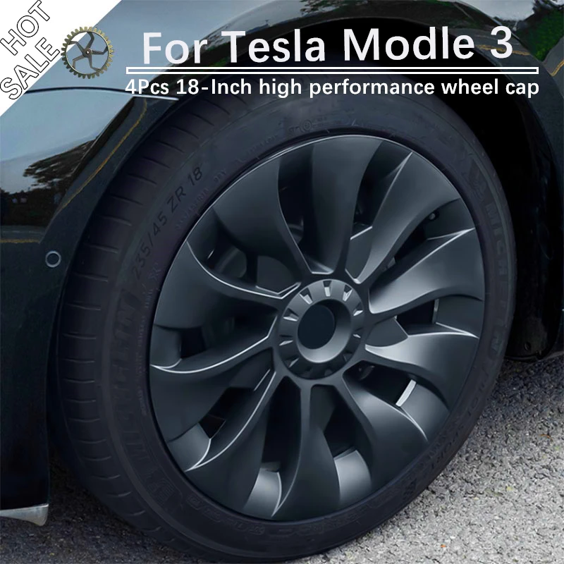 4PCS-for-Tesla-Model-3-18-Inch-Hub-Cap-Performance-Replacement-Wheel ...