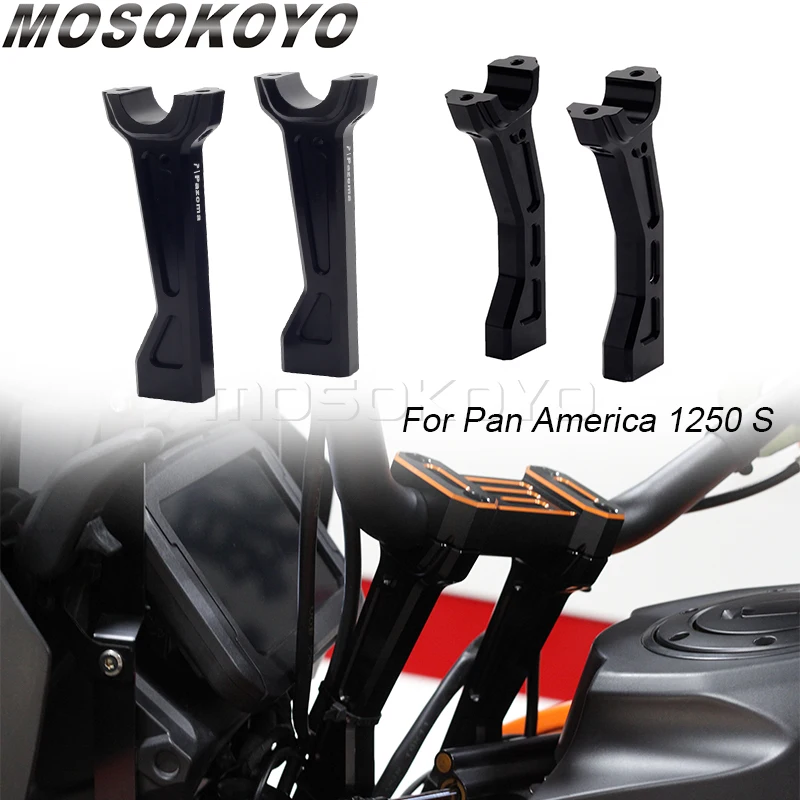 Motorcycle-Handlebar-Riser-Clamp-Tall-Risers-Upright-Pullback-Riser-For ...