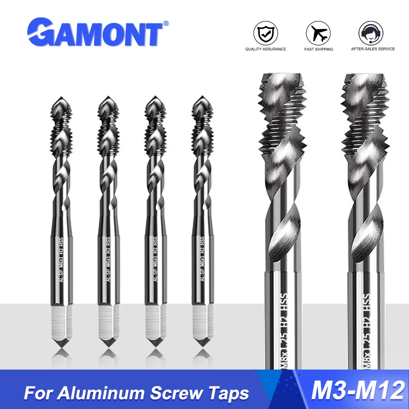 GAMONT Aluminum Screw Tap Machine Screw Tap Tapping Tapping Bit M2/M4 ...