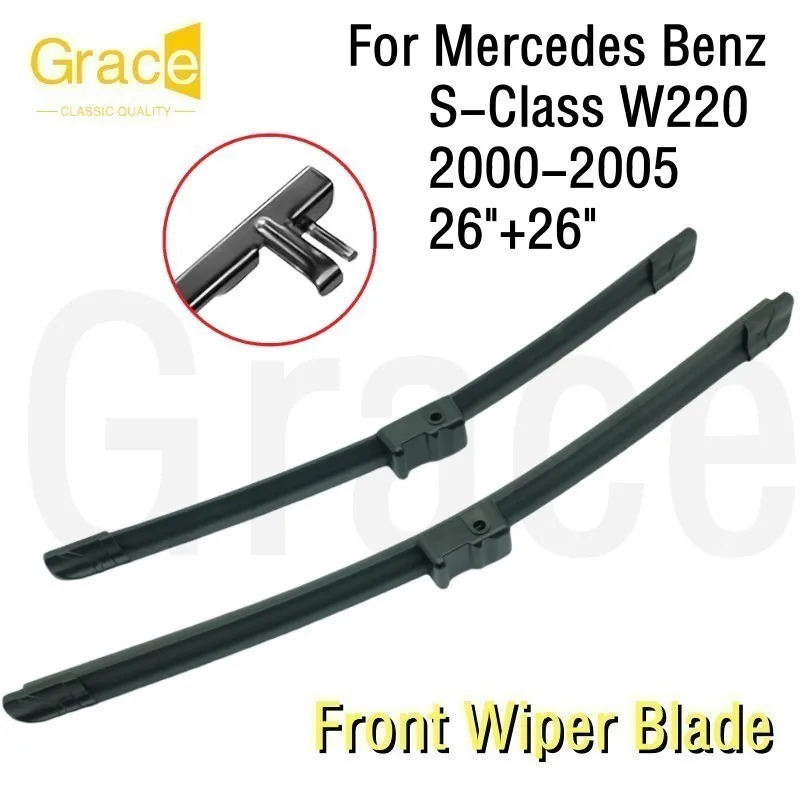 Wiper Blade For Mercedes Benz S-Class W220 26"+26" Car Windshield ...