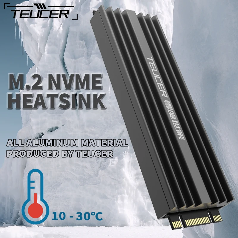 TEUCER-2280-SSD-Heatsink-M-2-NVME-Radiator-Magnesium-Aluminum-Alloy-PC ...