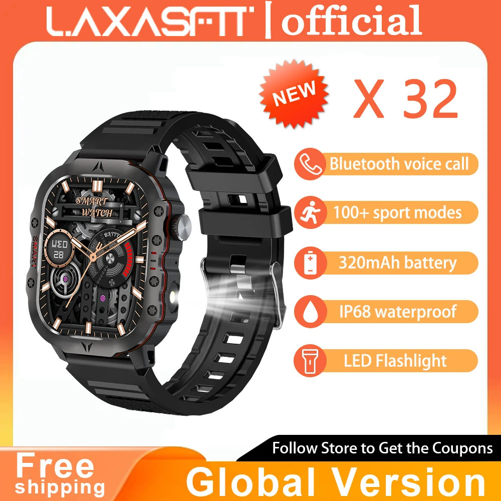 LAXASFIT-New-X32-Bluetooth-Talking-Smart-Watch-2-01-inch-HD-Screen-IP68 ...