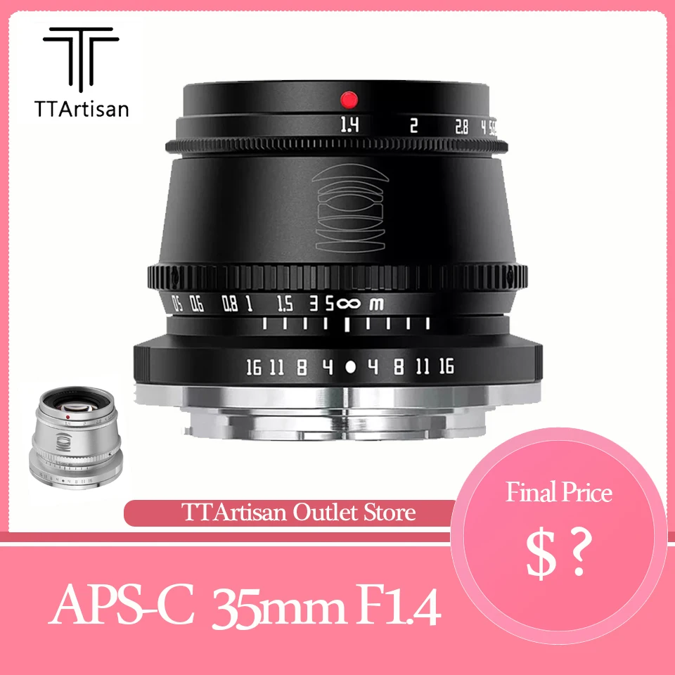 TTArtisan MF APS C 미러리스 카메라 프라임 매크로 렌즈, 캐논 M1 M2 소니 A5000 후지 X T100 ...