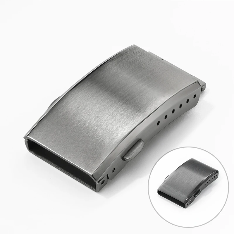 Watchdives Watch Buckle 18mm 20mm 22mm Silver Fold Safety Milled Clasp ...