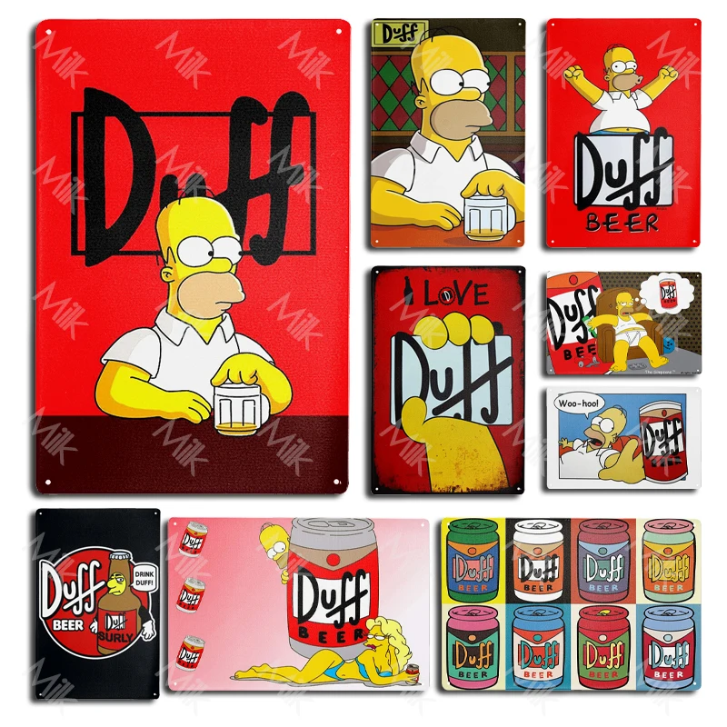 Duff-Beer-Poster-Vintage-Metal-Tin-Sign-Plaques-Classic-Bar-Pub-Decor ...