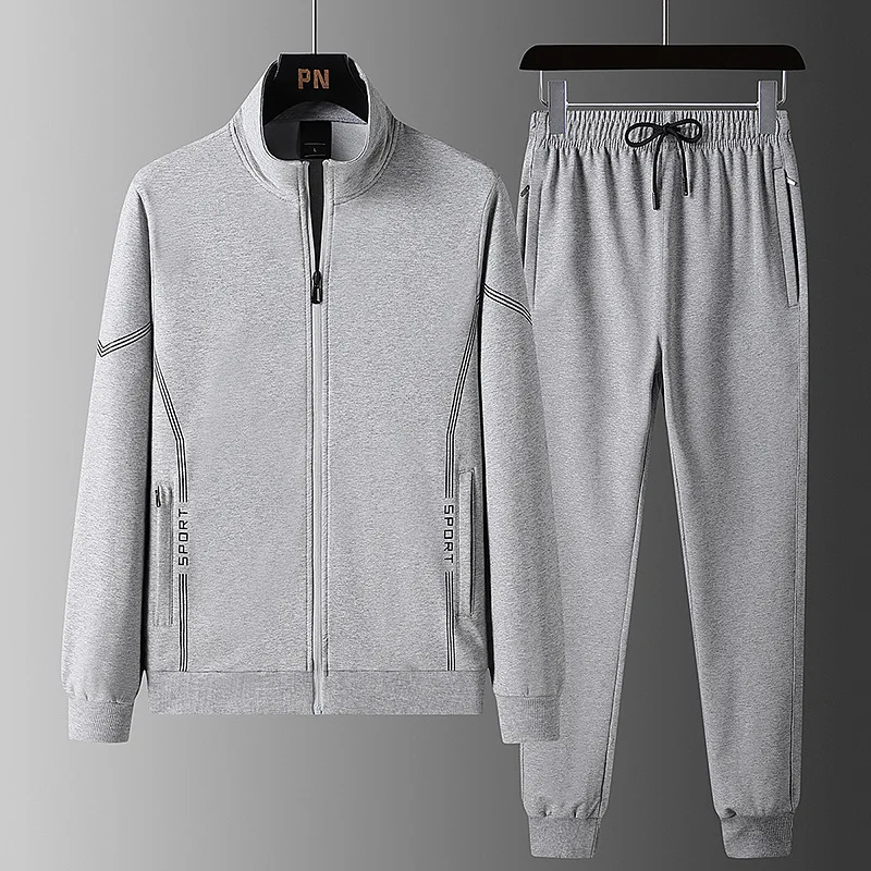 Men-Tracksuit-2-Pieces-Set-Zipper-Cardigan-and-Sports-Pants-Spring ...