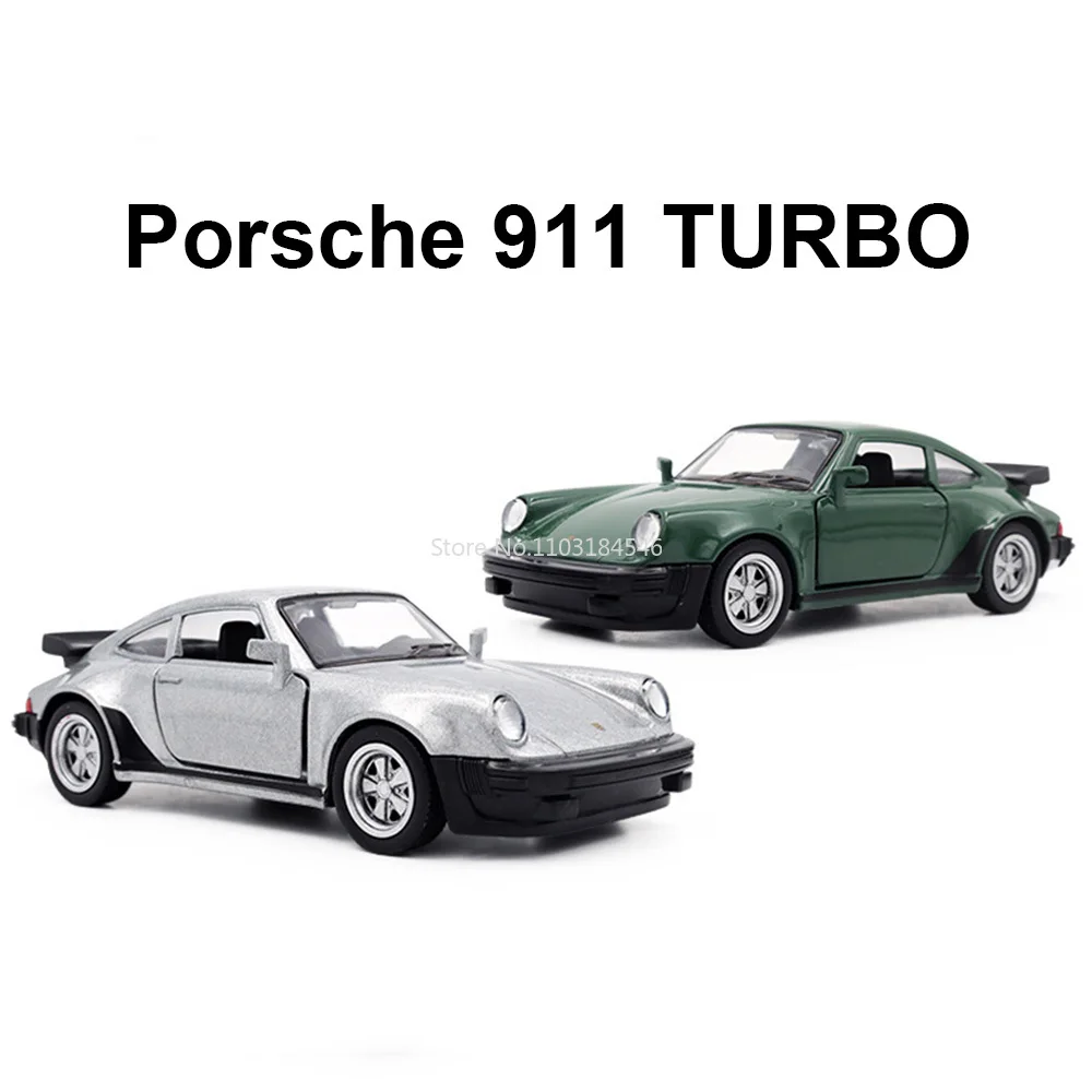 Choice Green 1/36 Scale Porsche 911 Turbo Toy Car Model Alloy Diecast ...