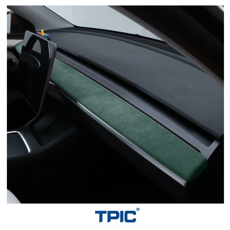 Tpic Dashboard Cover For Tesla Model 3 Y 2019-2023 Alcantara Warp ...